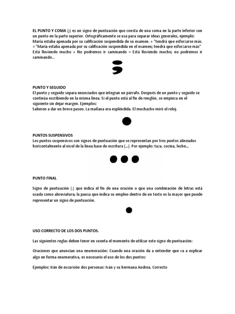 El Punto y Coma | PDF | Puntuación | Comillas