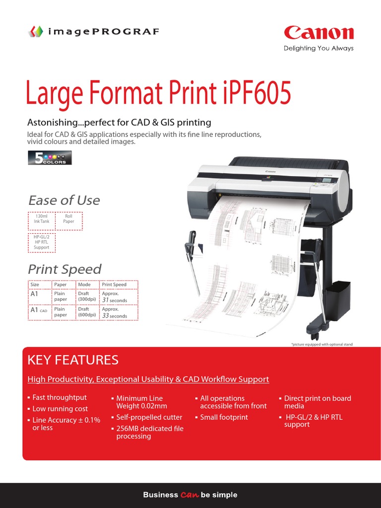 Large Format Print iPF605: Ease of Use | PDF | Media Technology ...