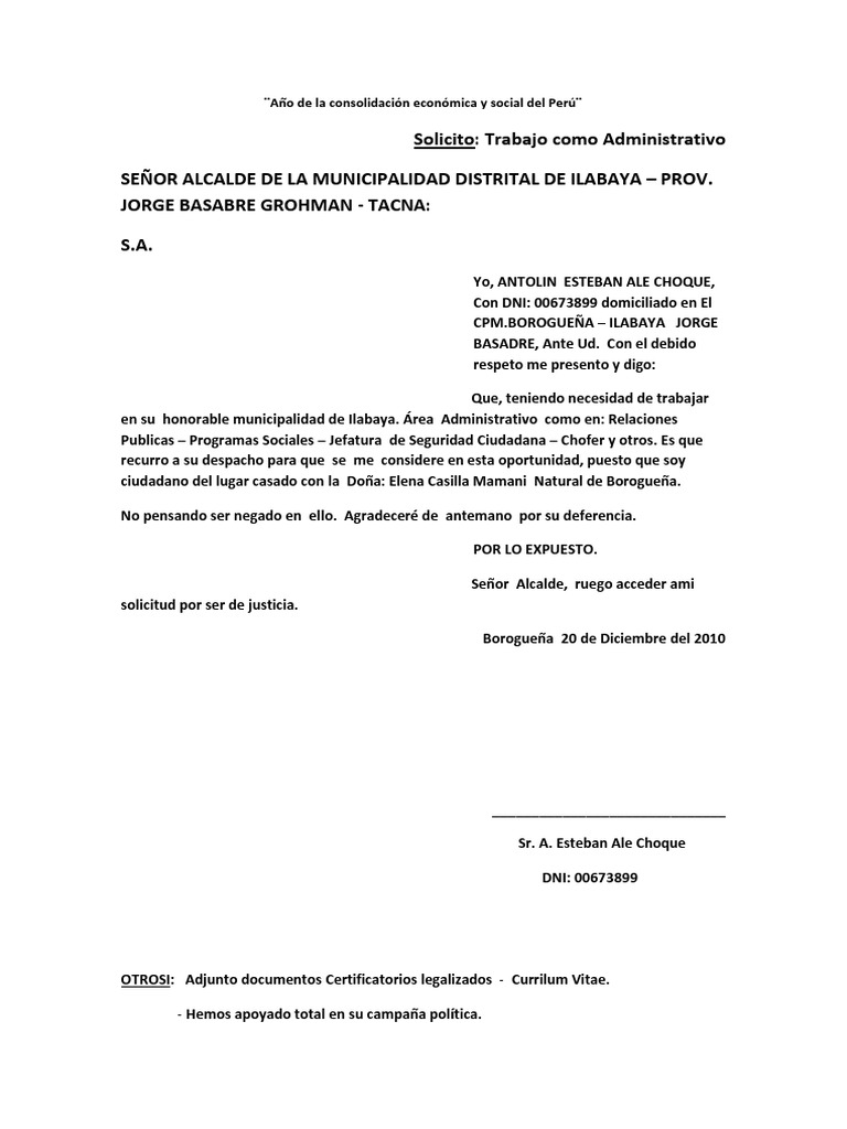 Solicitud | PDF | Política | Ciencias sociales