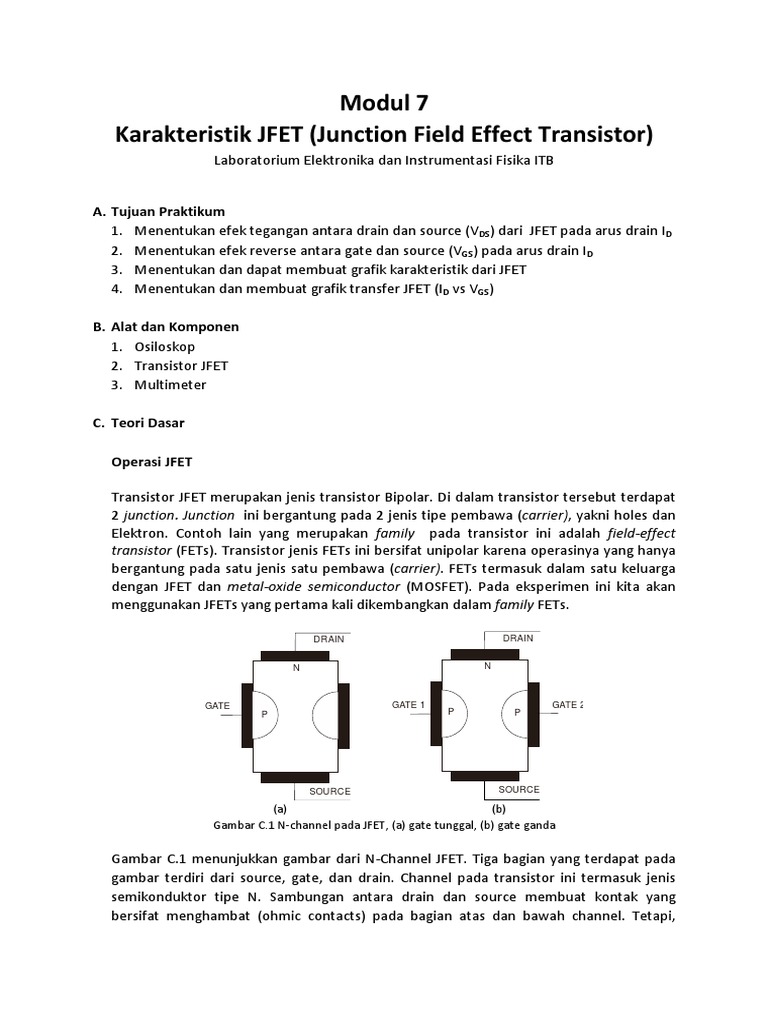 Karakteristik JFET | PDF