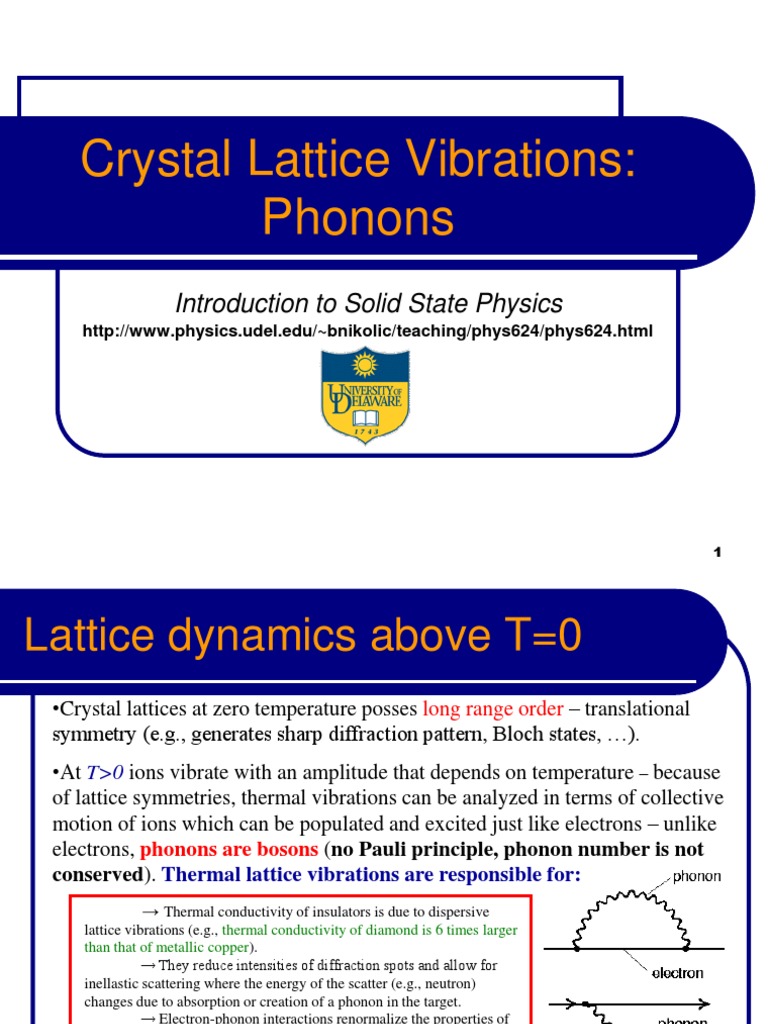 Crystal Lattice Vibrations: Phonons | PDF