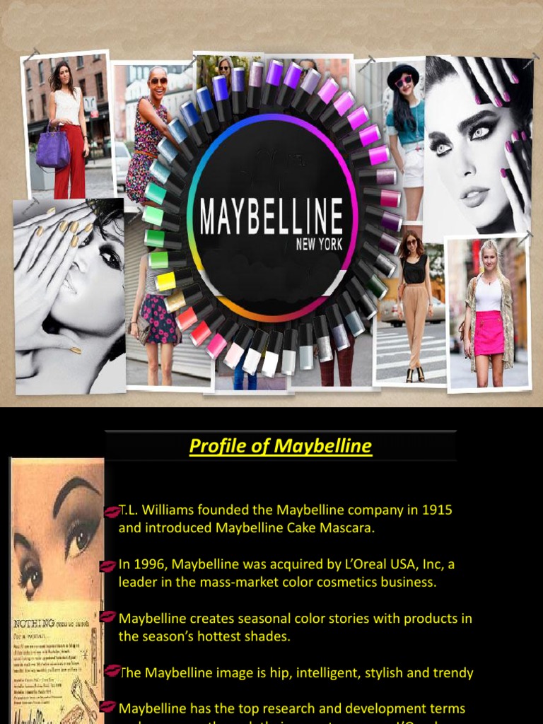 Presentation on Maybelline | Cosmetics | Brand
