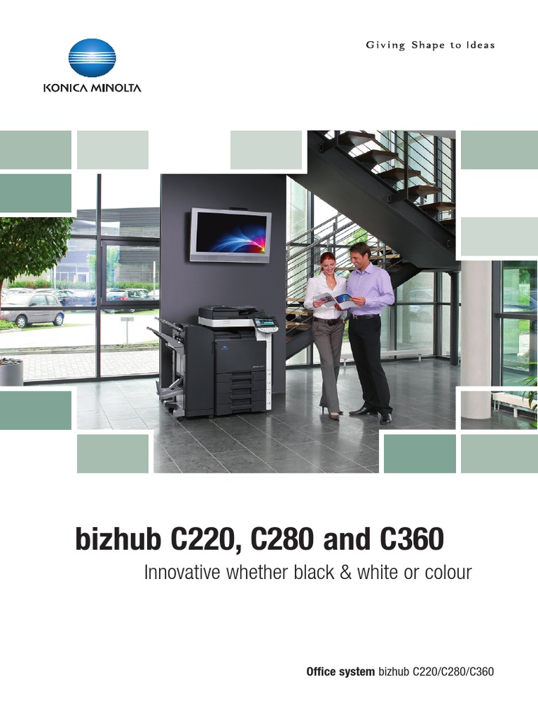 Brochure Bizhub C220 C280 C360 | PDF | Image Scanner | Fax