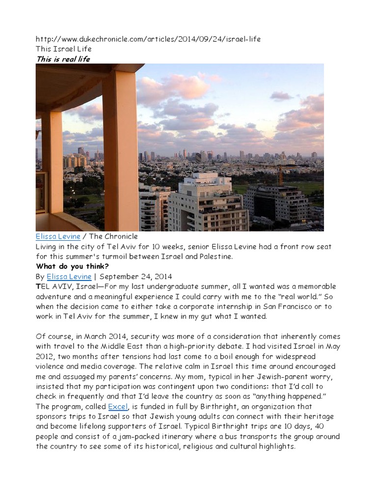 3 This Is Real Life | PDF | Hamas | Israel