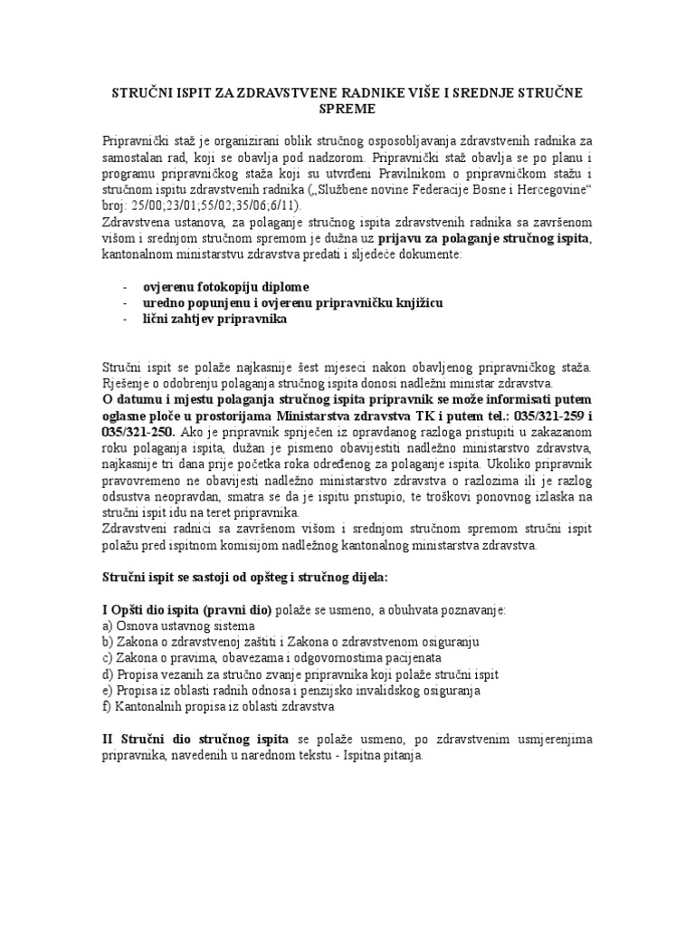 Strucni Ispit | PDF
