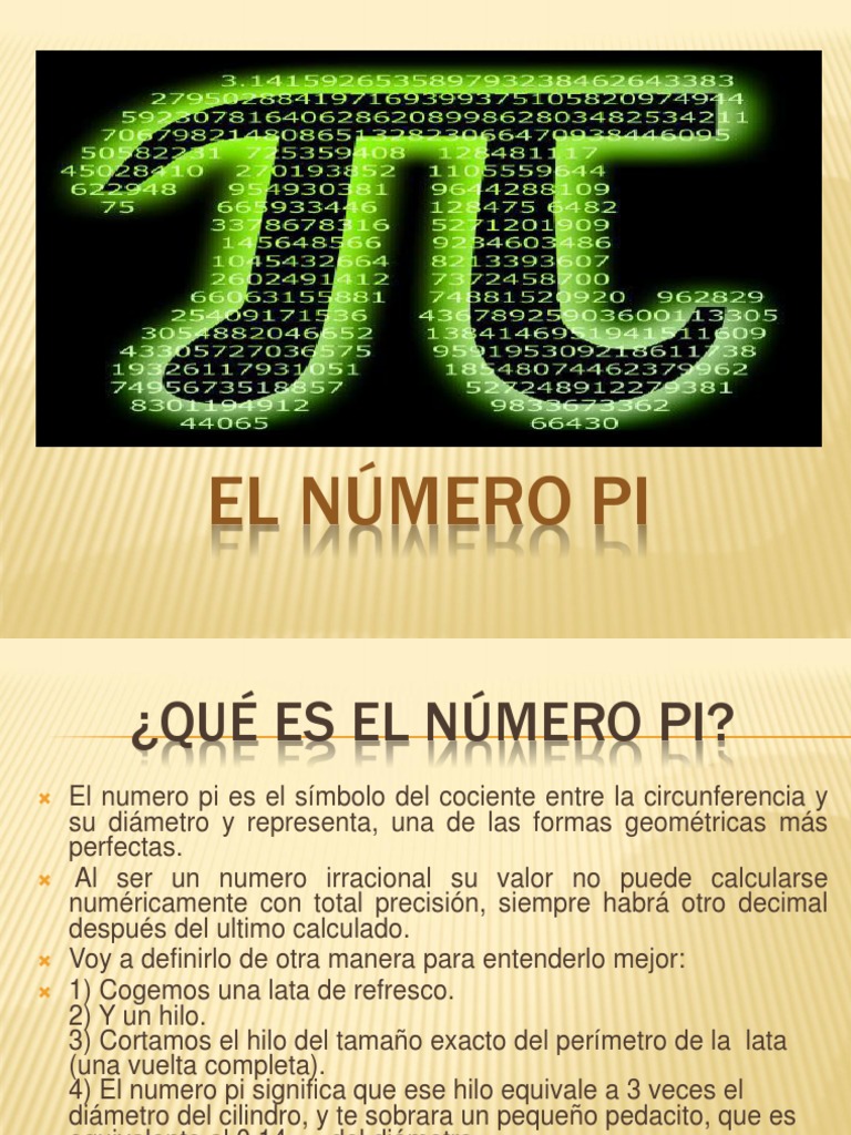 El significado y valor del número pi | PDF | Pi | Enseñanza de matemática
