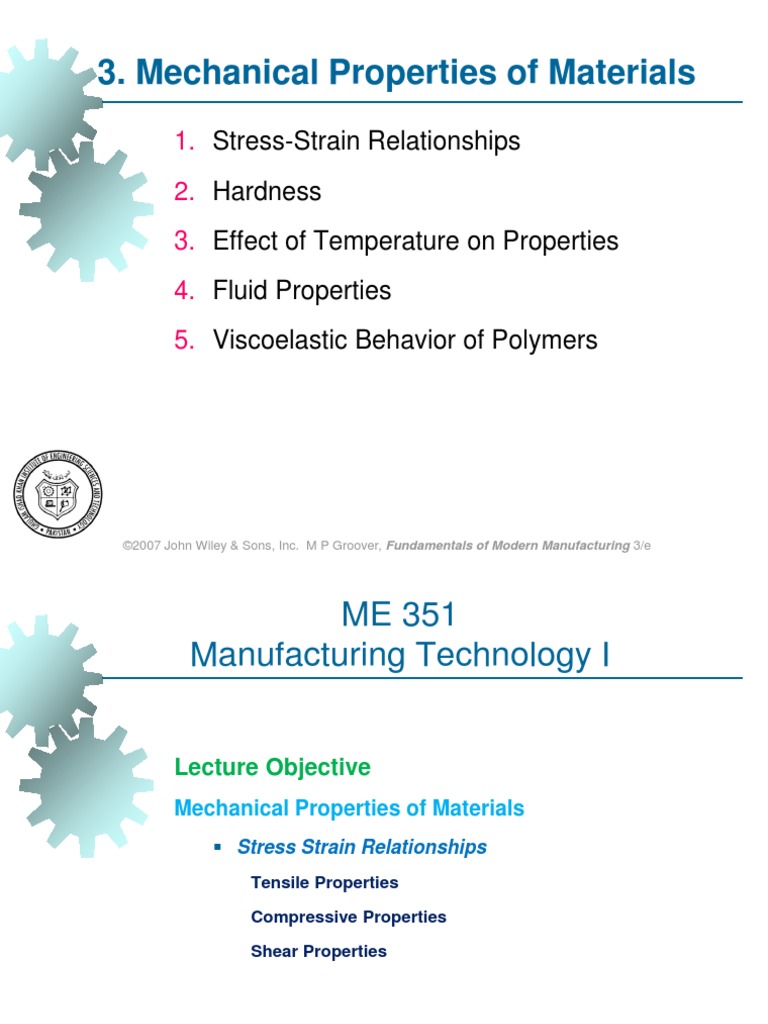03 Mechanical Properties of Materials.ppt | Deformation (Engineering ...