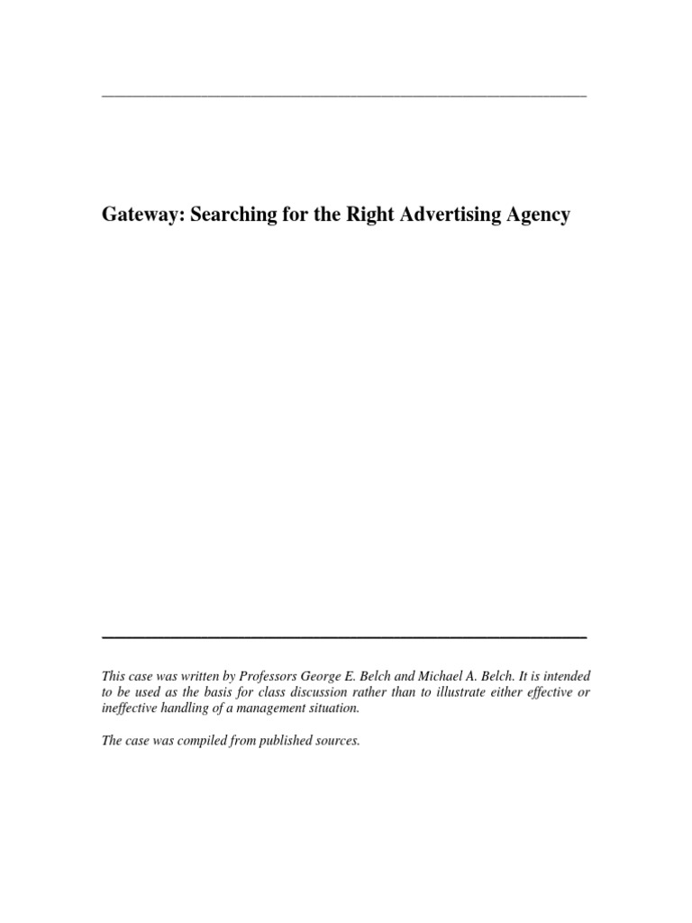 Gateway Case | PDF | Finance & Money Management