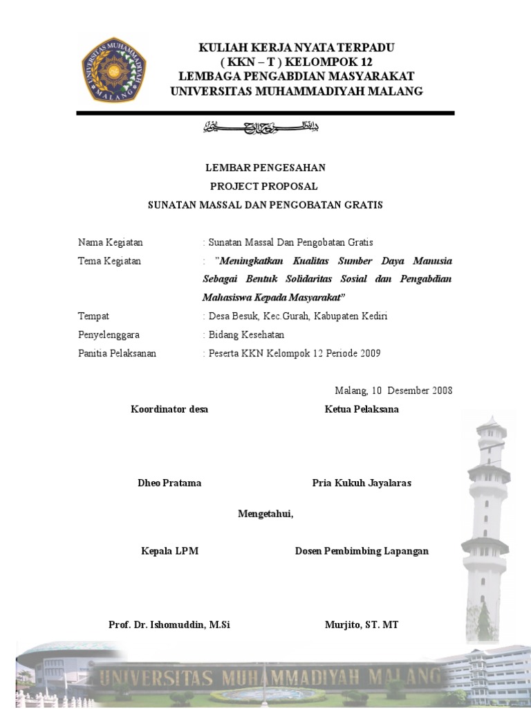 Proposal Sunatan Massal | PDF