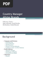 Final Report - Country Manager | PDF | Brand | Mergers And Acquisitions