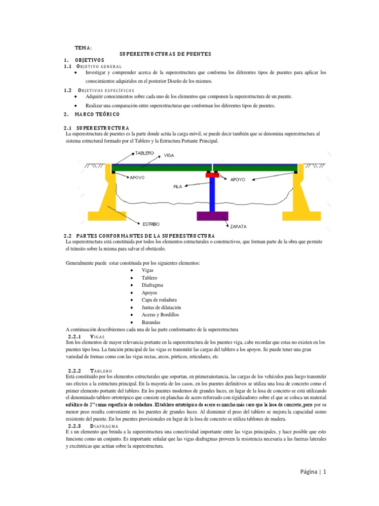Partes de la Superestructura de Puentes | PDF | Puente | Hormigón