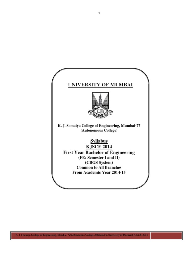 Mumbai University Engineering Syllabus | PDF | Complex Number | Matrix ...