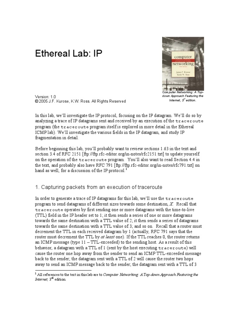 Ethereal IP | PDF | Internet Protocols | Telecommunications Standards
