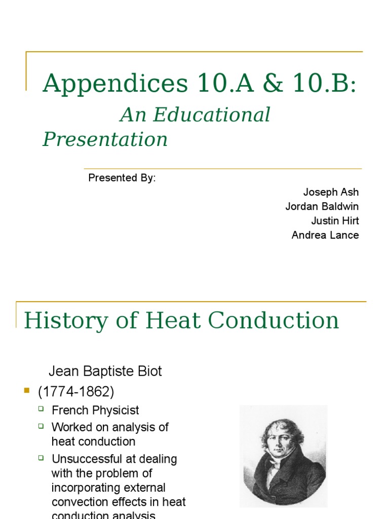 Appendices 10.A & 10.B:: An Educational Presentation | PDF | Thermal ...