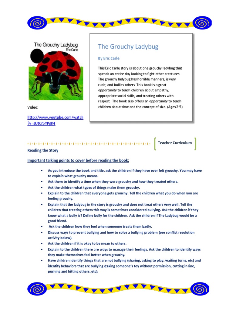 The Grouchy Ladybug | PDF | Reinforcement | Empathy