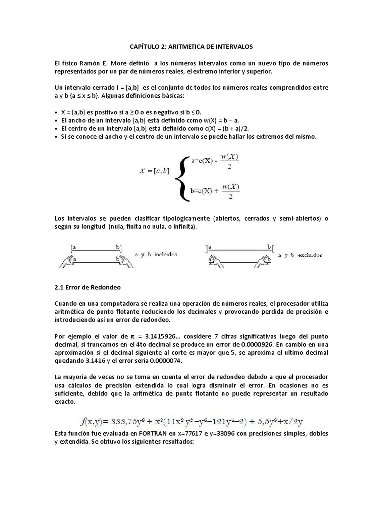 Aritmetica de Intervalos | PDF | Optimización Matemática | Intervalo (Matemáticas)