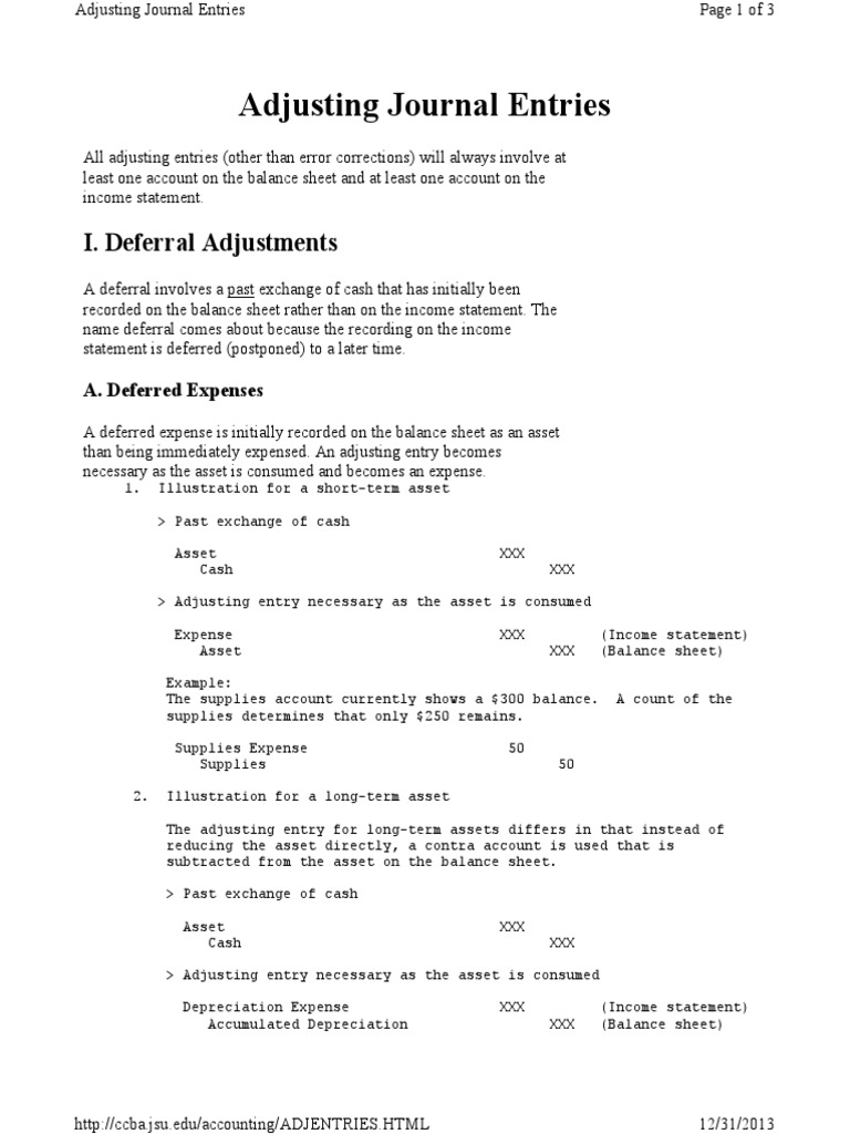 Deferral and Accrual Adjustments | PDF | Deferral | Depreciation