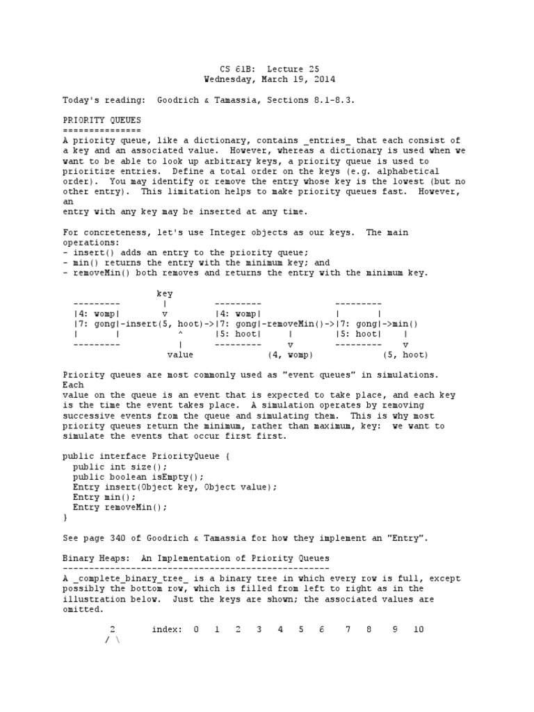 Priority Queue | PDF | Array Data Structure | Theoretical Computer Science