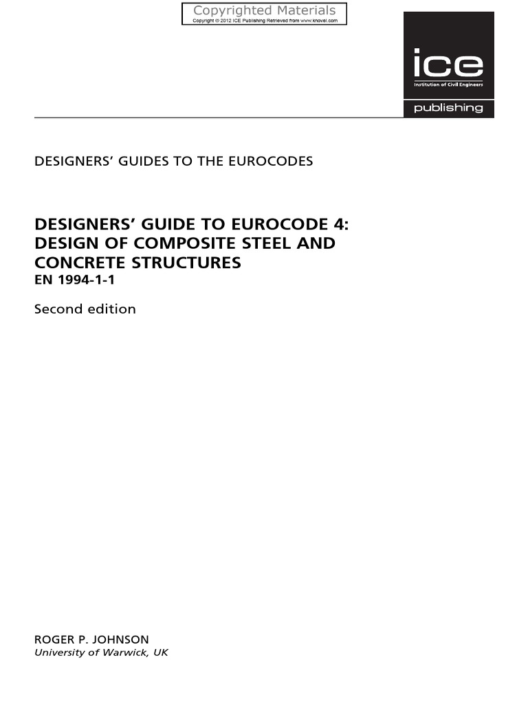 Eurocode 4 Design Composite Steel Concrete Structures | Download Free ...