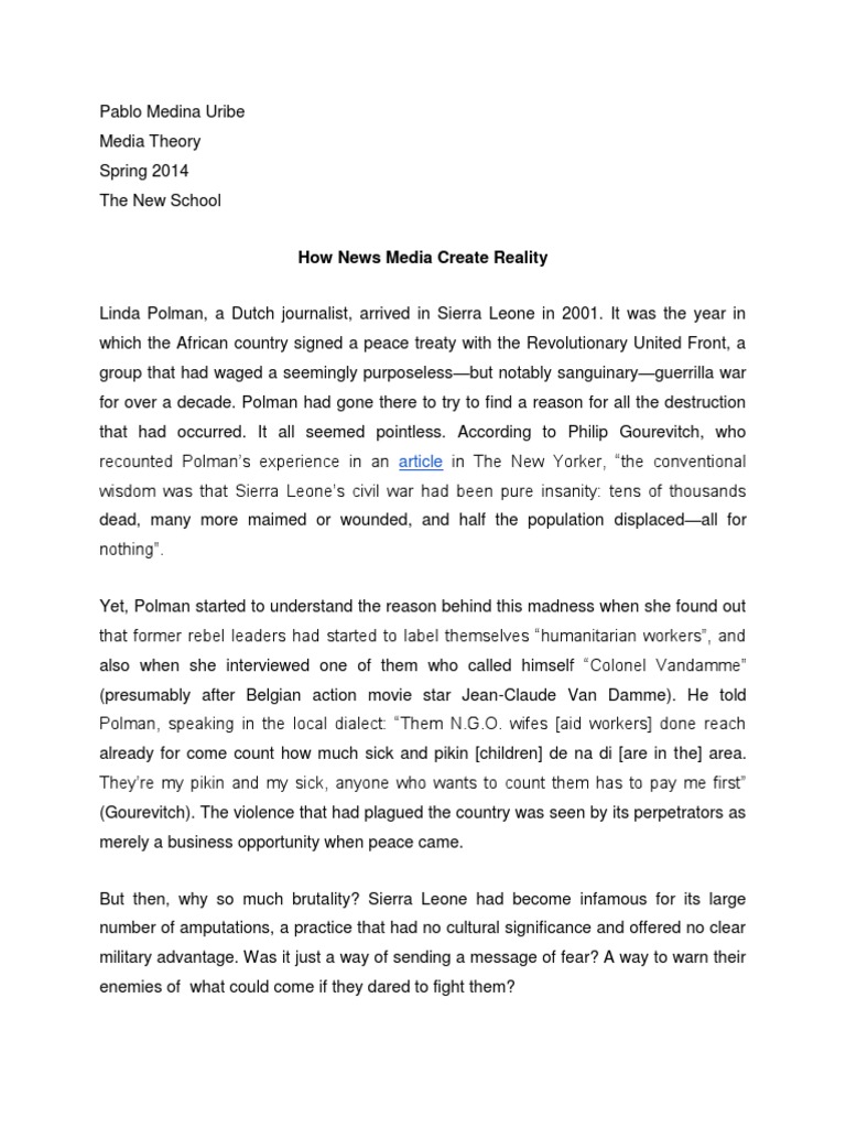 How Media Shapes Perceptions of Conflict | PDF