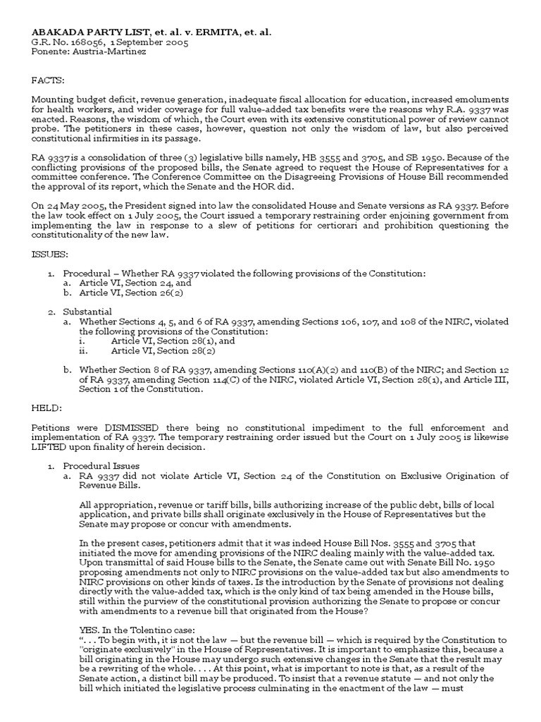 Legal Analysis of RA 9337 | PDF | Progressive Tax | Value Added Tax