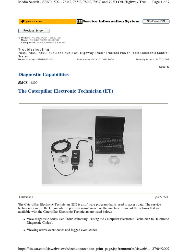 Troubleshooting 784C, 785C, 789C, 793C and 793D Off-Highway Truck ...