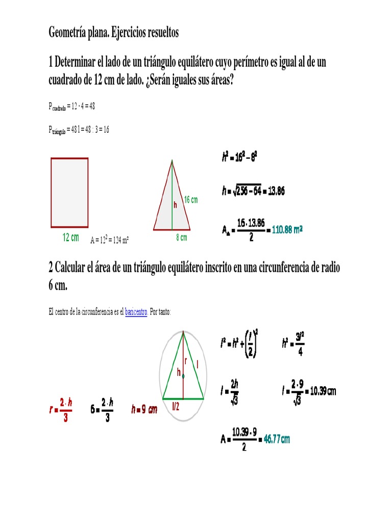 Problemas de Geometria Resueltos PDF | PDF