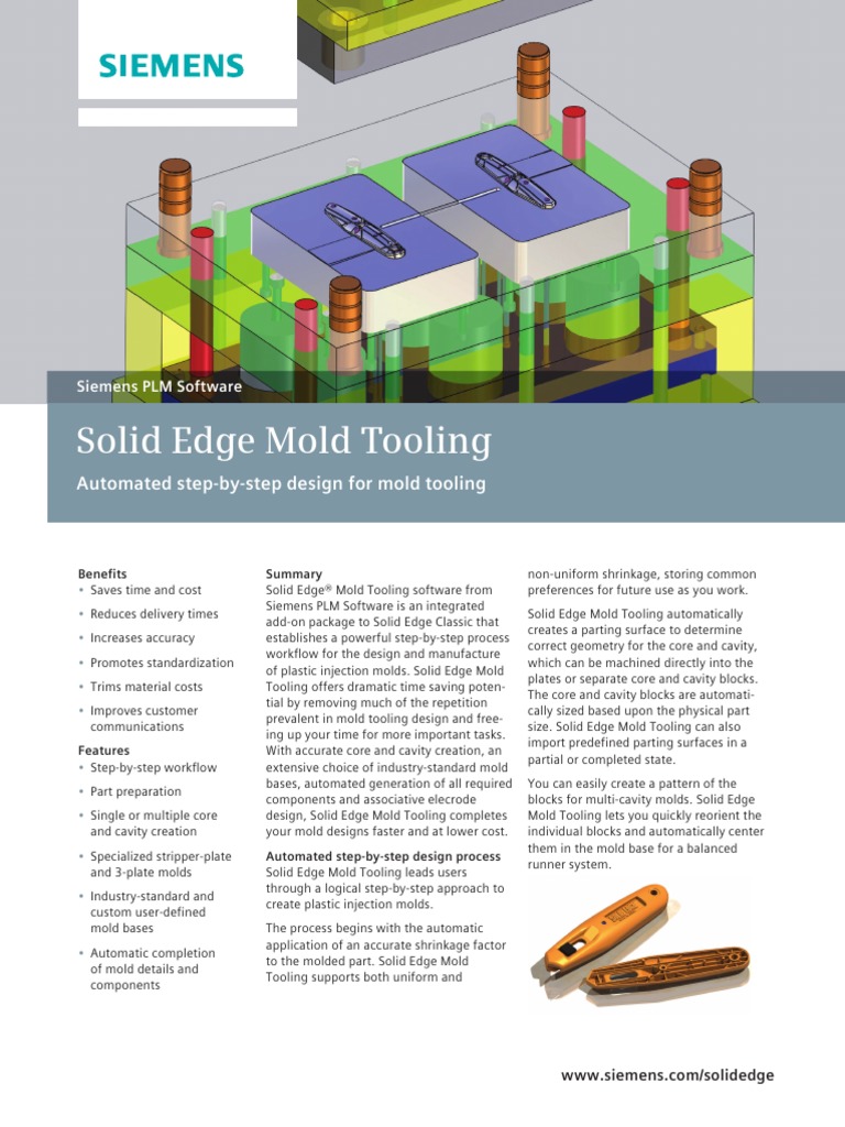 Siemens PLM Solid Edge Mold Tooling PDF | PDF | Product Lifecycle | Machine Tool