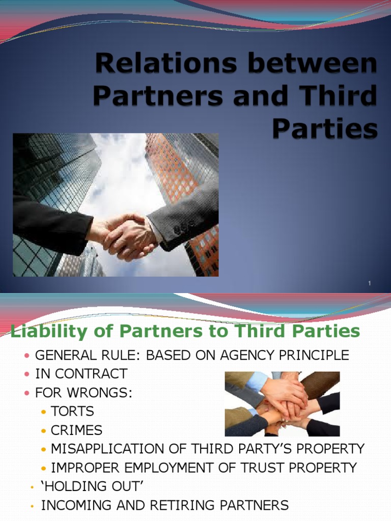 Partners' Liability to Third Parties | PDF | Partnership | Law Of Agency
