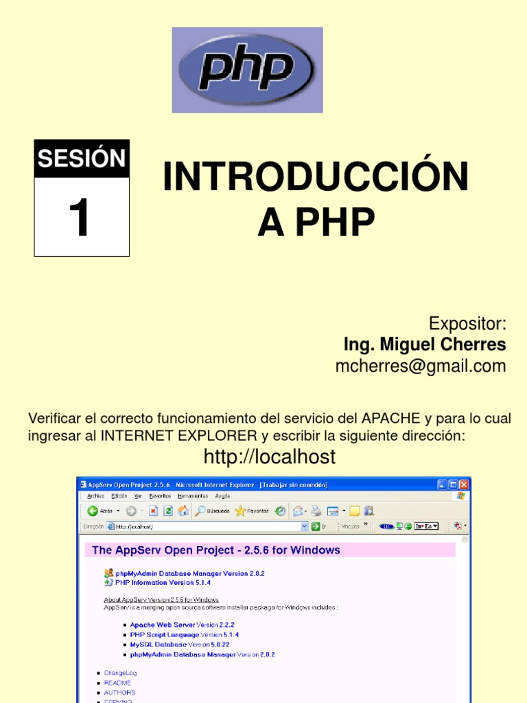 Introduccion PHP | PDF | Php | Servidor web