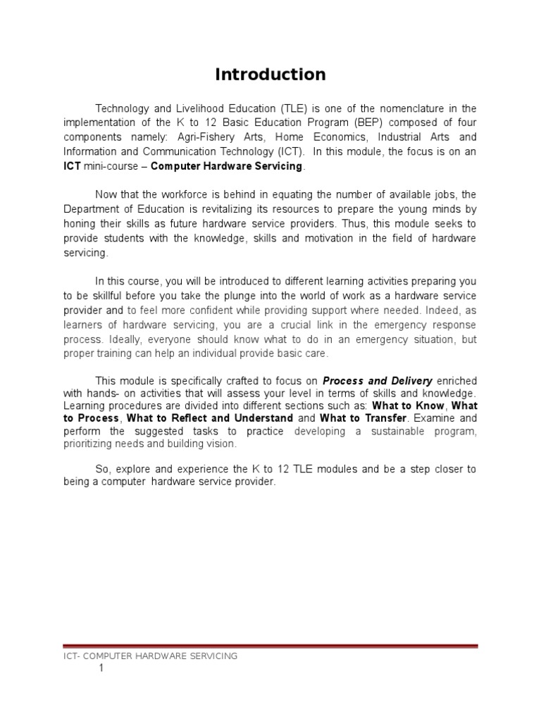 Computer Hardware Servicing Module Introduction | PDF | Electrical Connector | Computer Data Storage