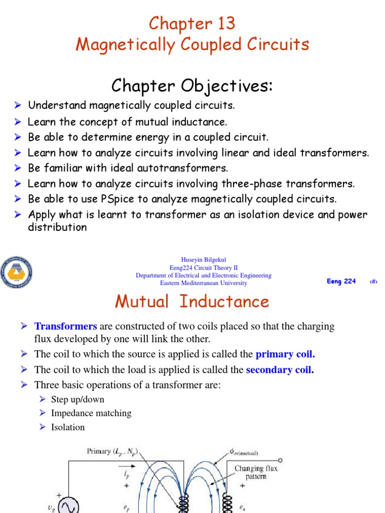 Magnetically Coupled Circuits: Chapter Objectives | PDF | Inductor | Inductance
