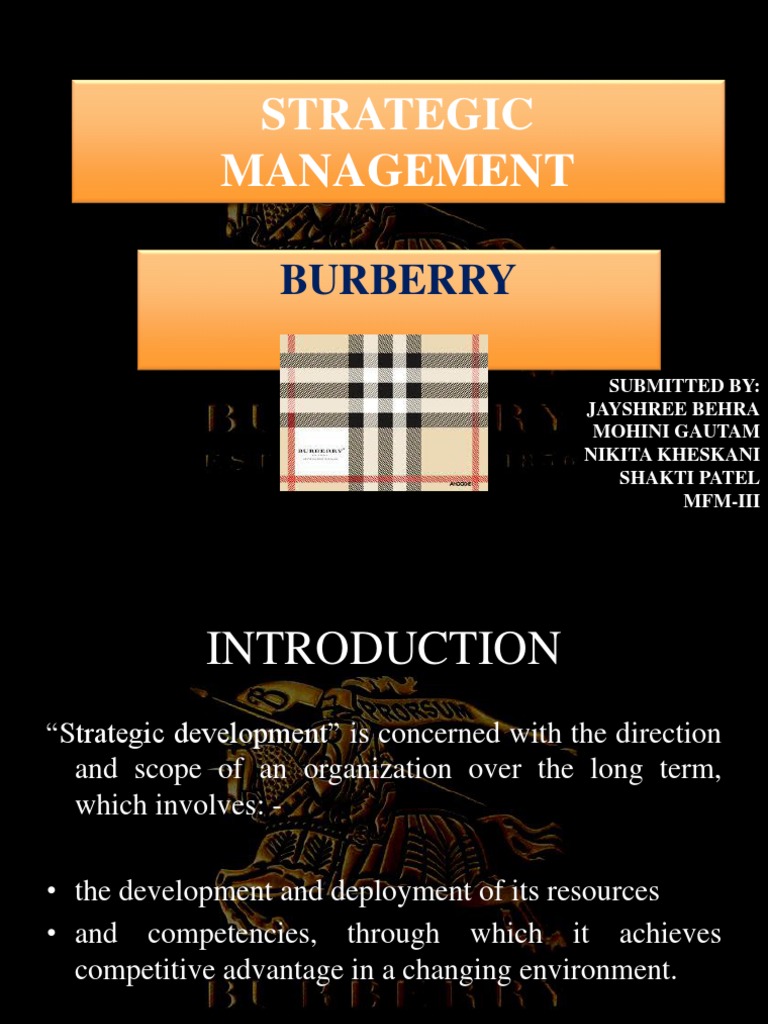 Burberry Strategic Management | PDF | Brand | Strategic Management