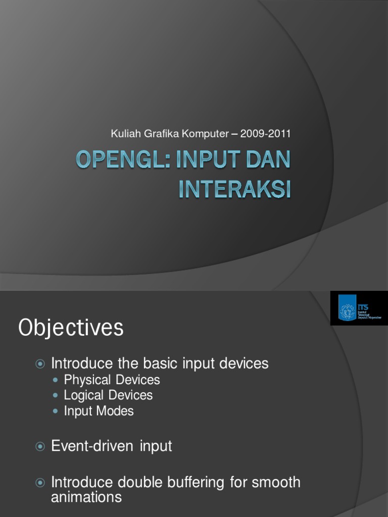 03 OpenGL Input Dan Interaksi | PDF | Menu (Computing) | Input/Output
