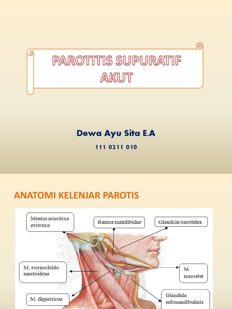 Parotitis Supuratif: Diagnosis dan Terapi | PDF | Sains & Matematika