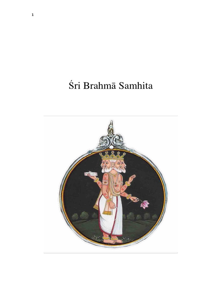 Sri Brahma Samhita PDF | PDF | Krishna | Hinduismo