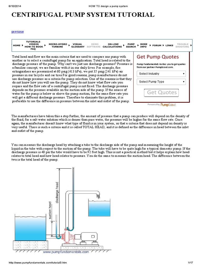 Centrifugal Pump System Design Guide | PDF | Pump | Pressure