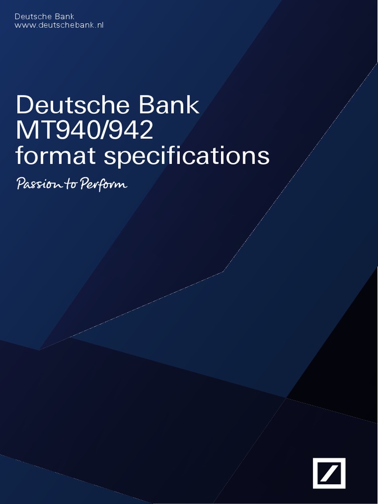 Format MT940 | Debits And Credits | Financial Transaction