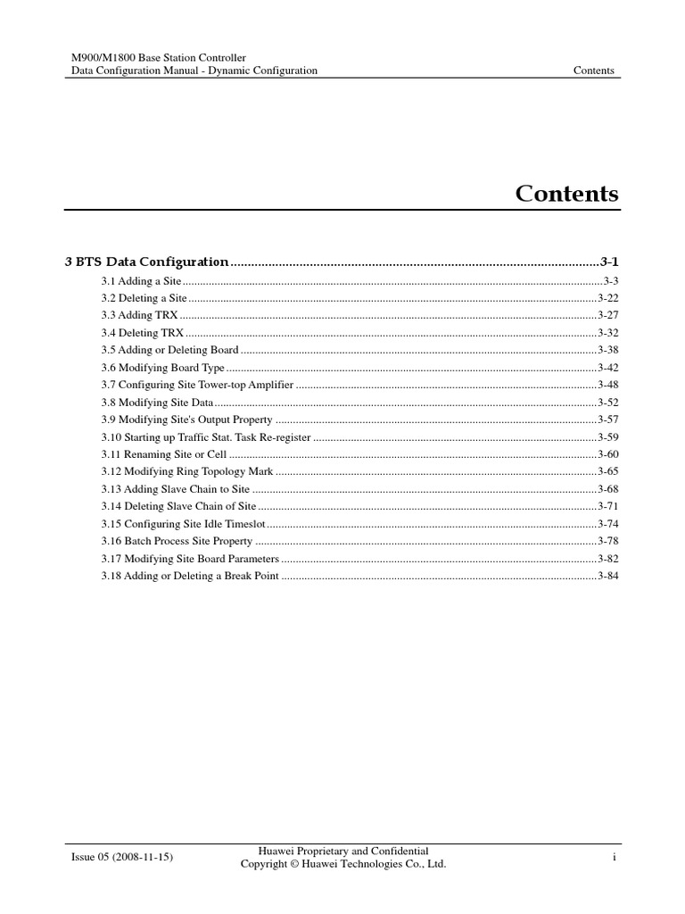 HUAWEI BTS312 Dynamic Configuration (BTS) | PDF | Electrical ...