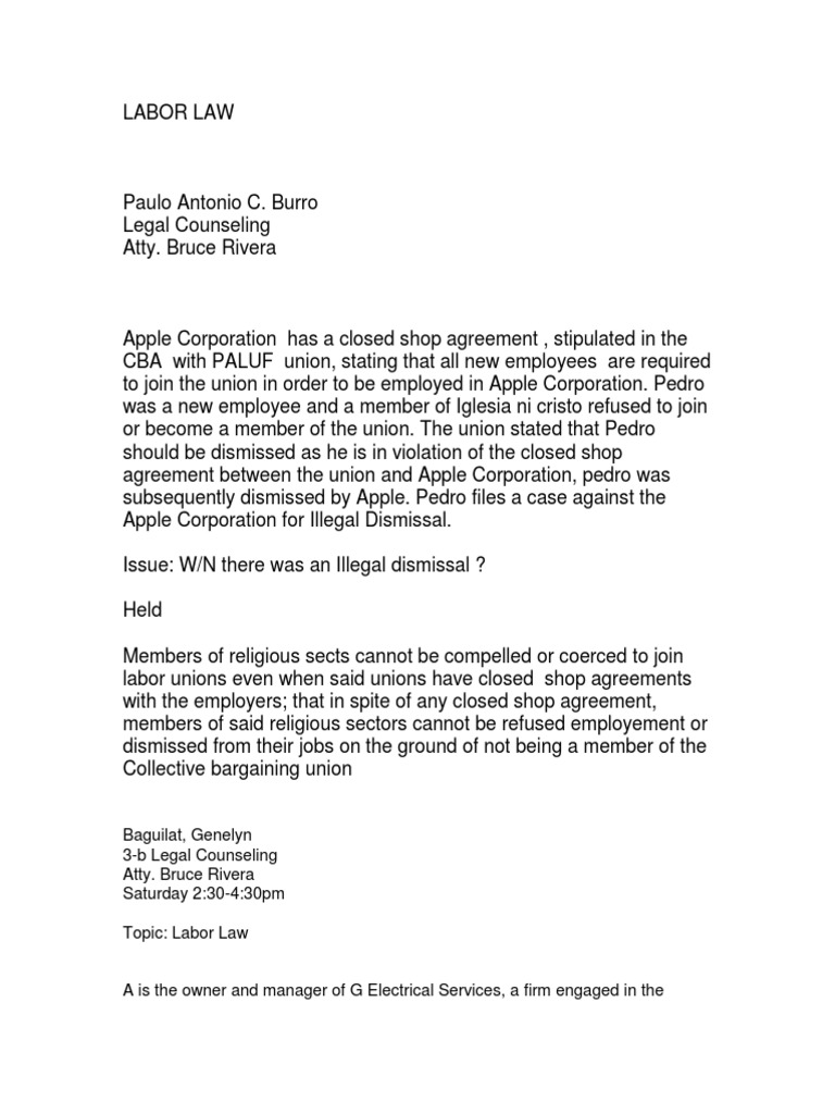 Baguilat, Genelyn 3-b Legal Counseling Atty. Bruce Rivera Saturday 2:30 ...