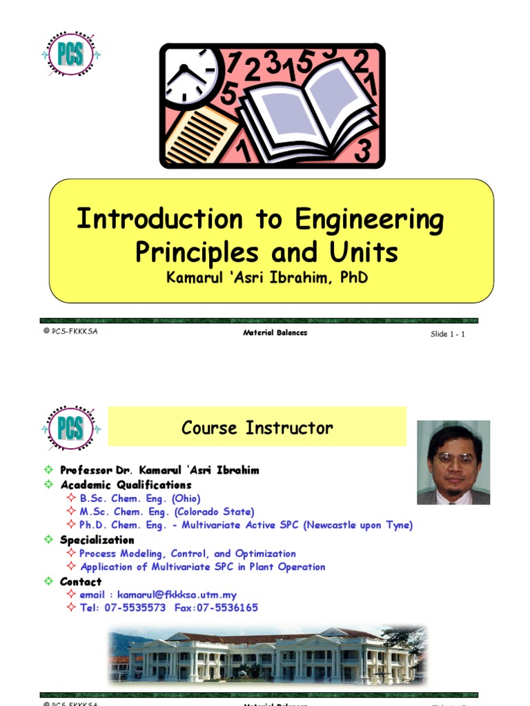 Introduction Engineering Principle and Units | PDF | Mole (Unit ...
