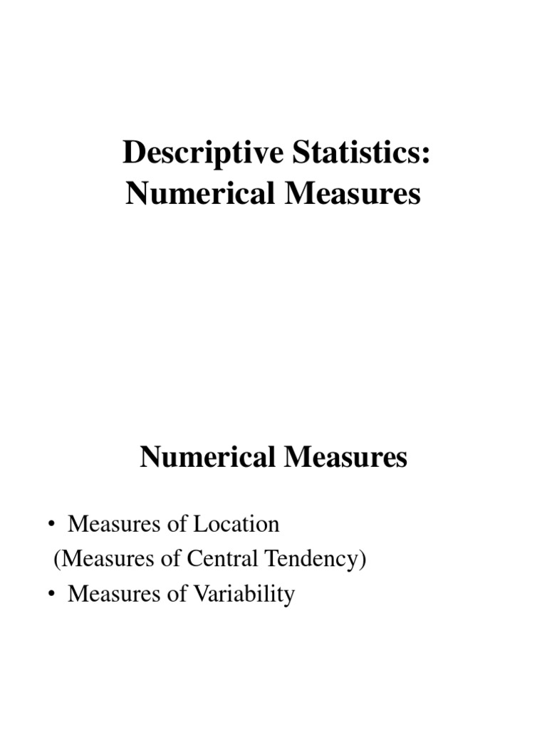 Session 2 Descriptive Statistics | PDF | Arithmetic Mean | Statistical Dispersion