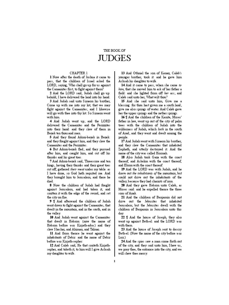 Judges: Him, That She Moved Him To Ask of Her Father A | PDF