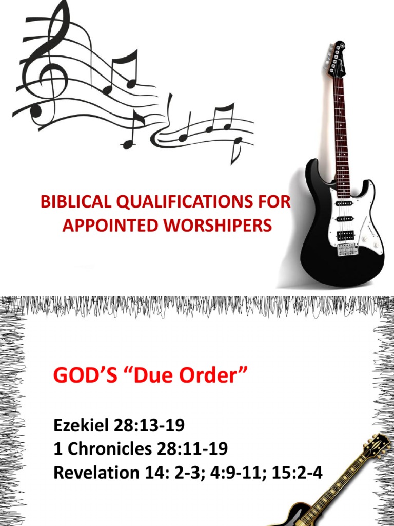Biblical Qualification of Appointed Worshipers | PDF | Hebrew Bible ...