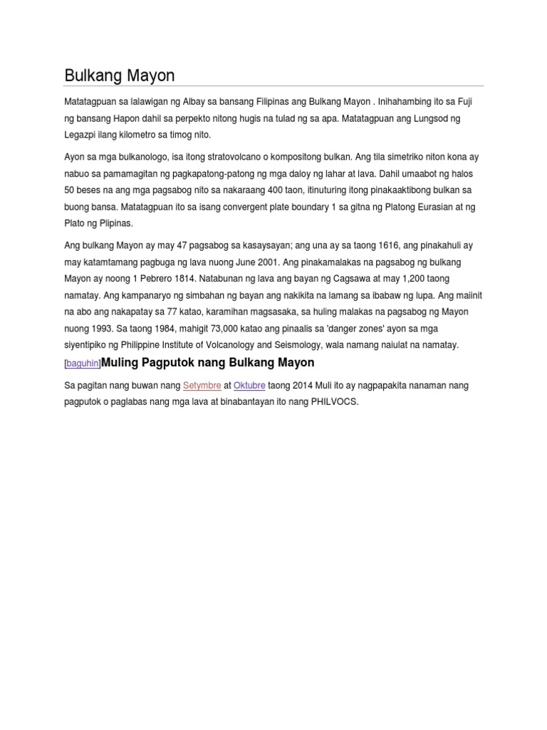 Bulkang Mayon | PDF
