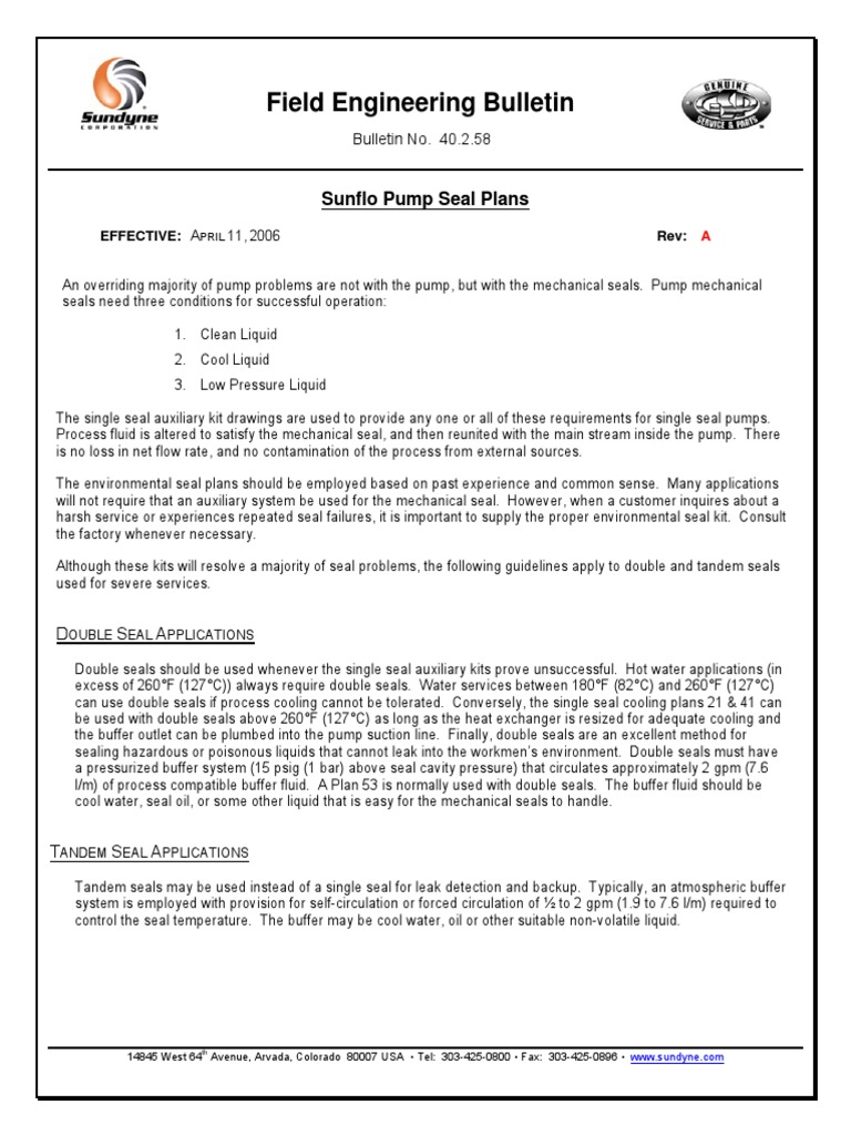 API Seal | PDF | Pump | Heat Exchanger