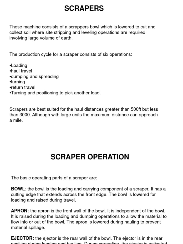 Scrapers | PDF | Mechanical Engineering | Manufactured Goods