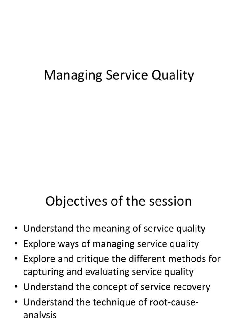 Managing Service Quality | PDF | Perception | Emergence