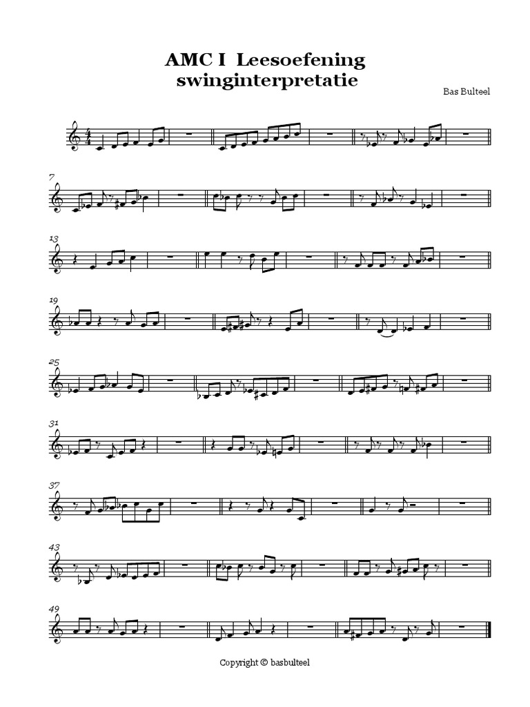 Sight Reading Exercise Pdf