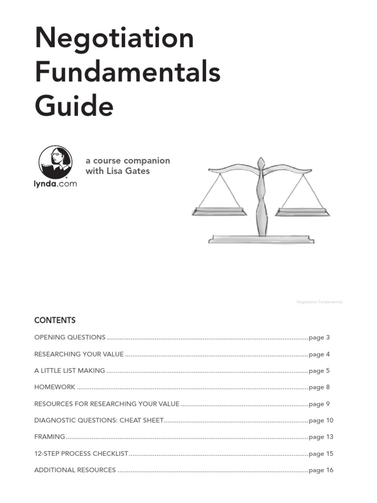 Negotiation Fundamentals Guide | PDF | Negotiation | Bargaining